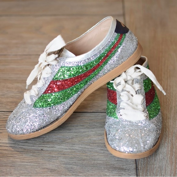 Gucci | Shoes | Gucci Glitter Sneaker | Poshmark